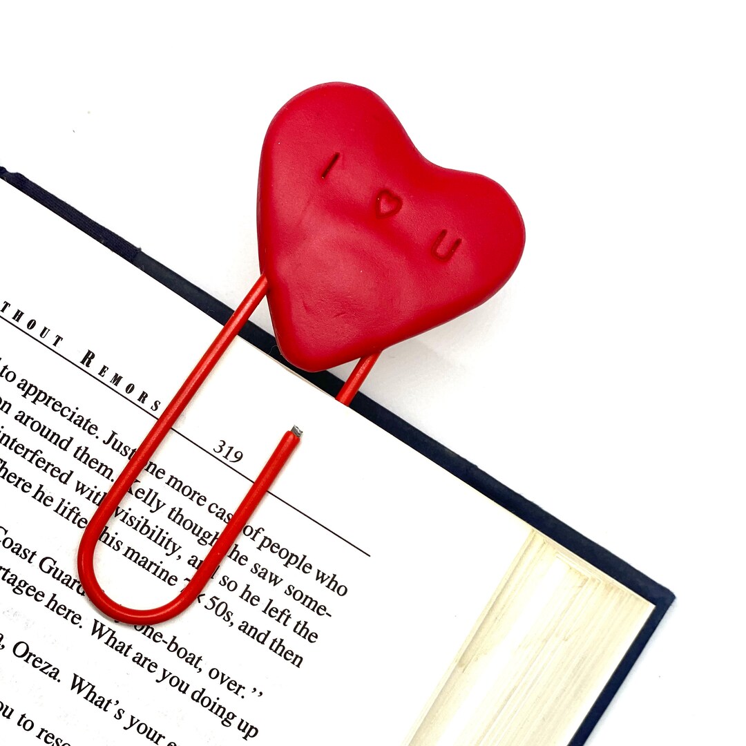 Jumbo Paper Clip Bookmark Read Heart Gift, for Teacher, Student, Giant ...