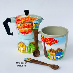 Dominican Coffee Maker Hand Painted Set, Valentine Gift, Mother Day ...