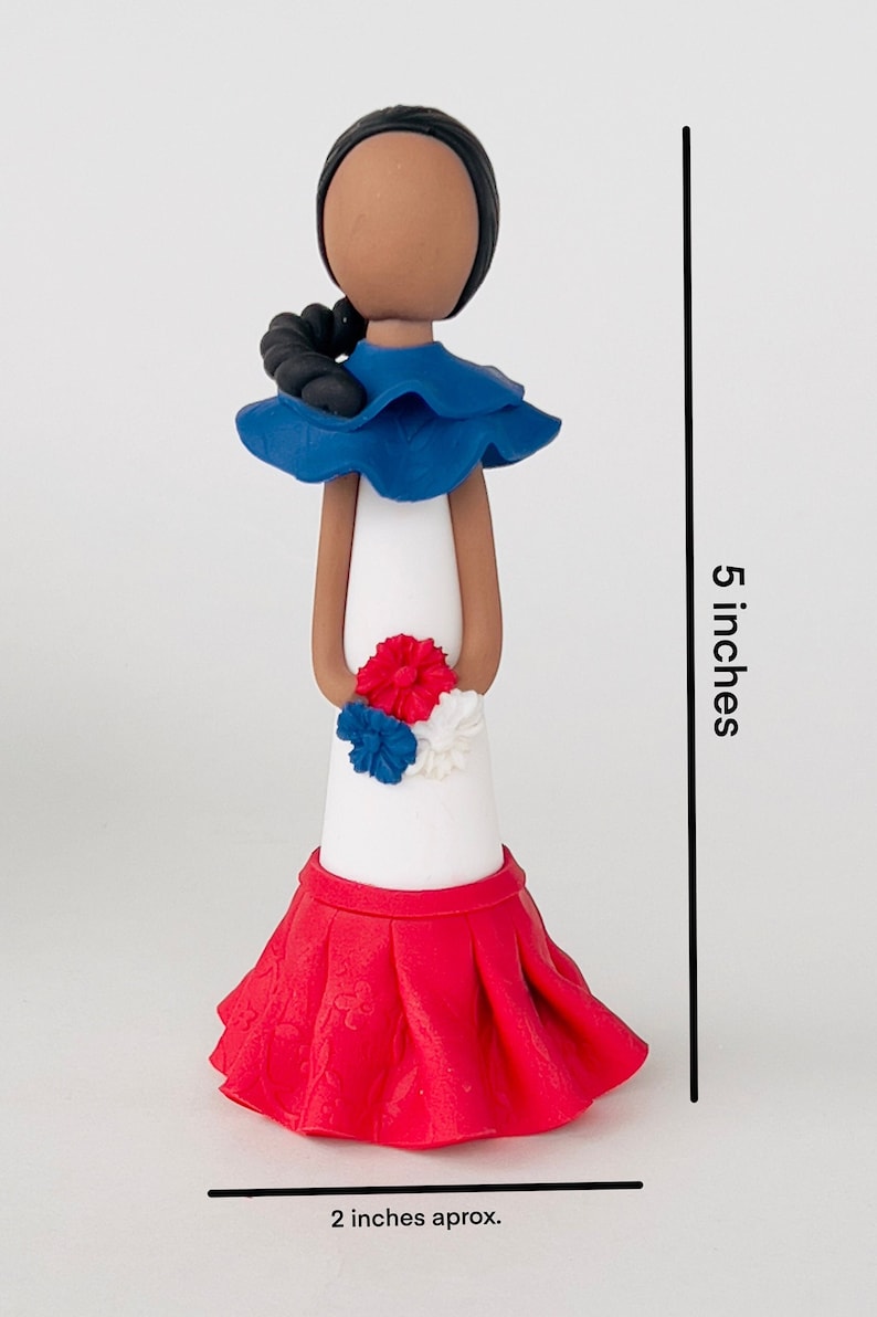Handmade Polymer Clay Dominican Faceless Doll: Home Decoration Souvenir ...