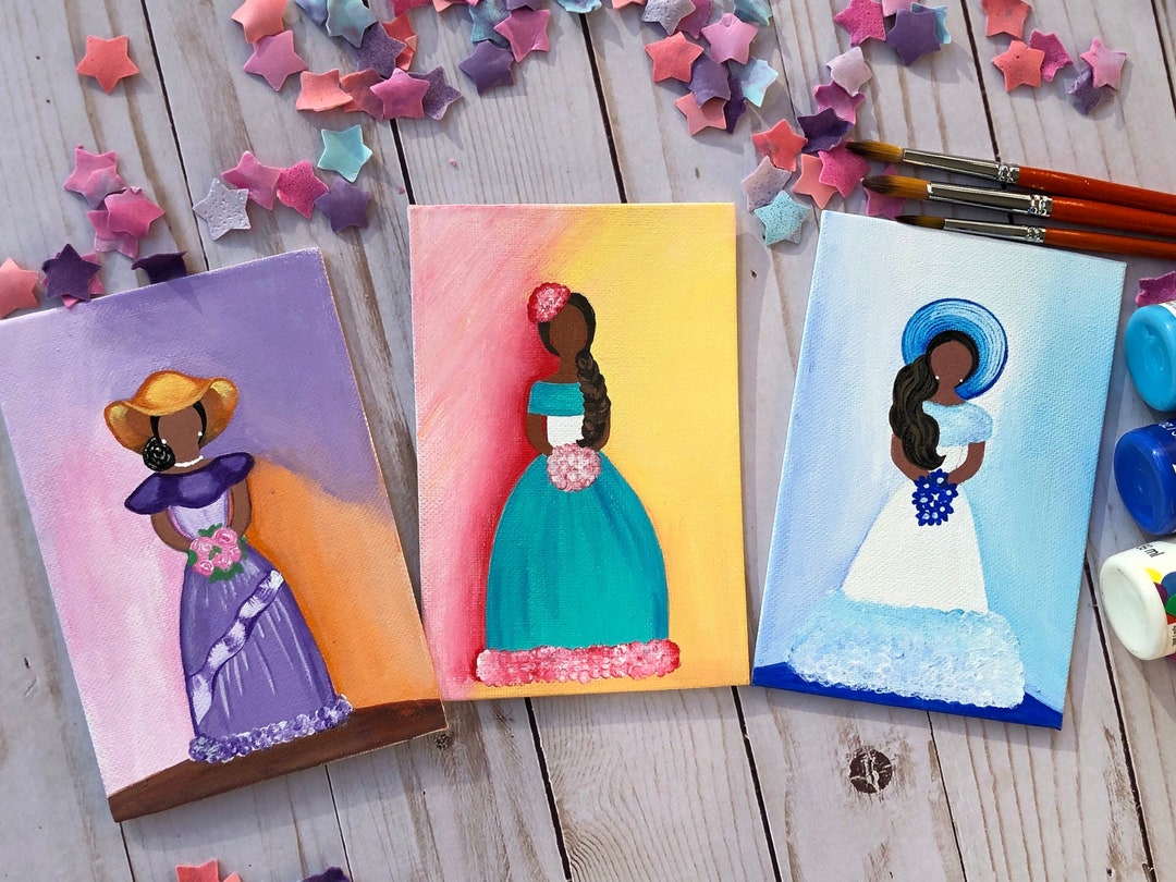 Dominican Republic Faceless Dolls Art Painting Valentine Gift, Mother ...