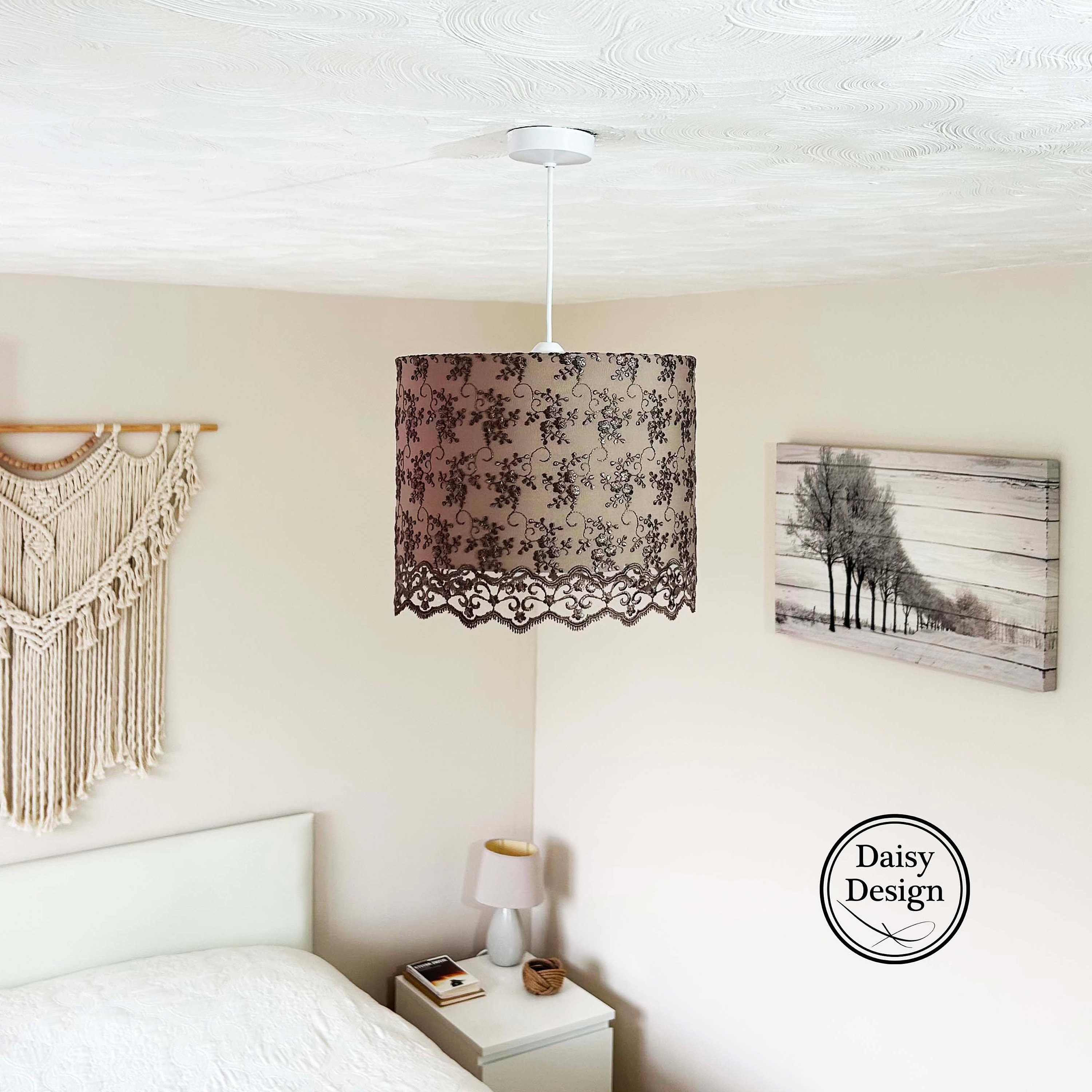 Luxury Lace Ceiling Lampshade, Lace Chandelier, Lace Pendant Light ...