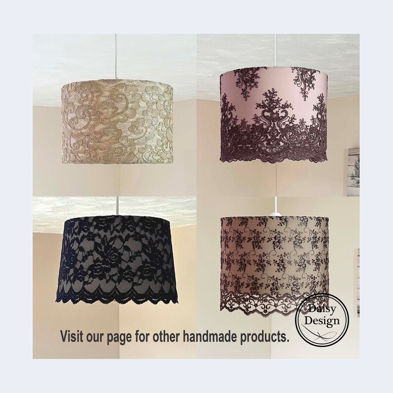 Luxury Lace Ceiling Lampshade, Lace Chandelier, Lace Pendant Light ...