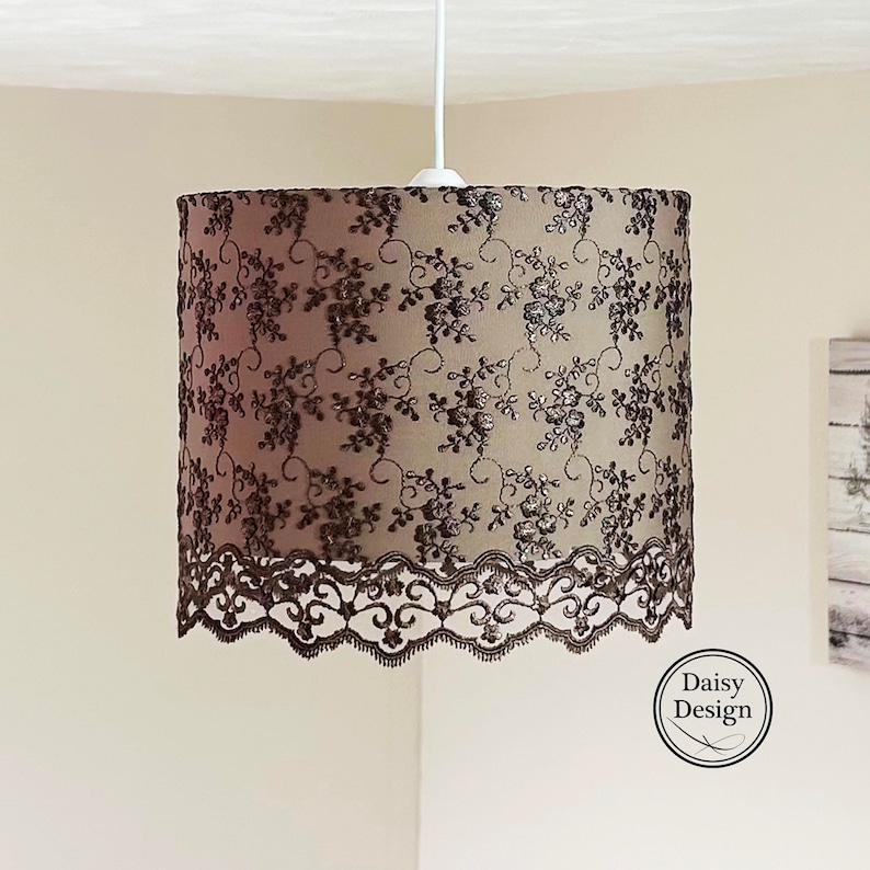 Luxury Lace Ceiling Lampshade, Lace Chandelier, Lace Pendant Light ...