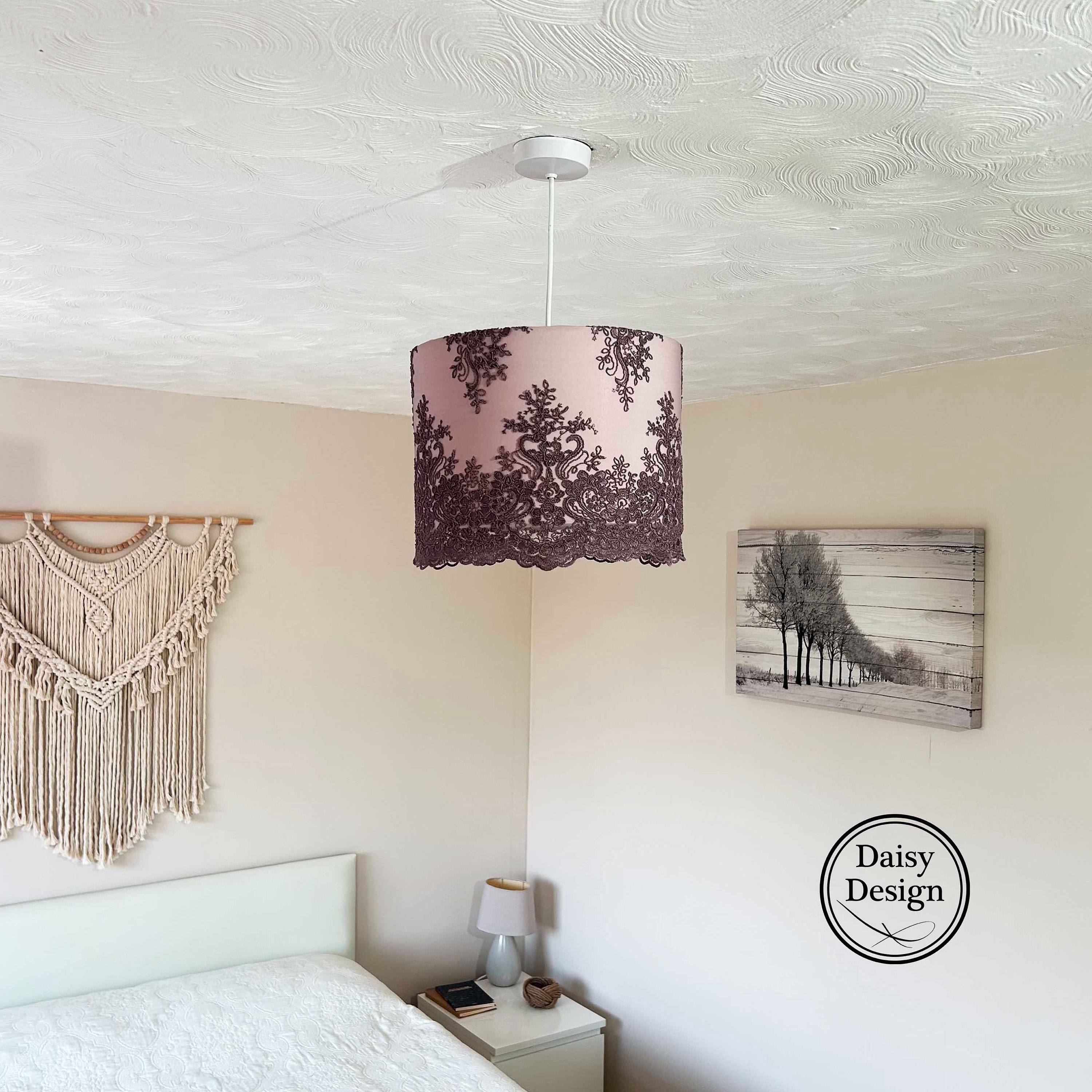 Luxury Lace Ceiling Lampshade, Lace Chandelier, Lace Pendant Light ...