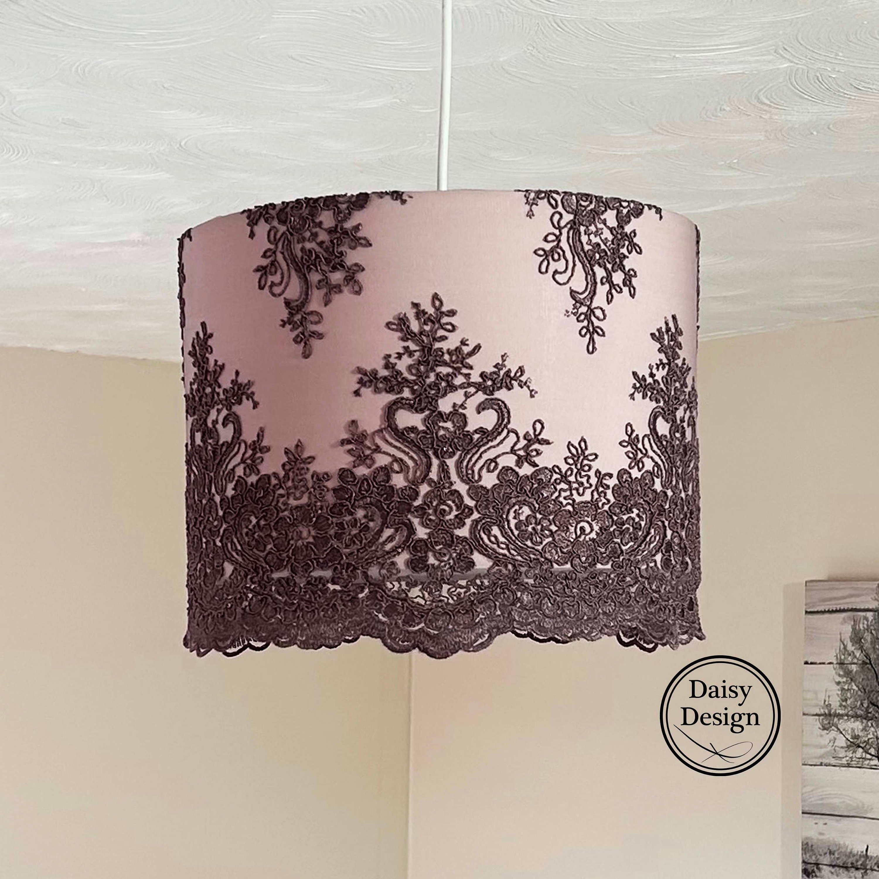 Luxury Lace Ceiling Lampshade, Lace Chandelier, Lace Pendant Light ...