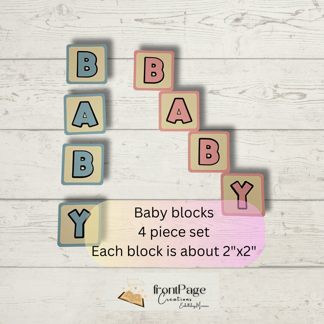 ABC Baby Blocks: Scrapbook Embellishments (set of 4) - Etsy