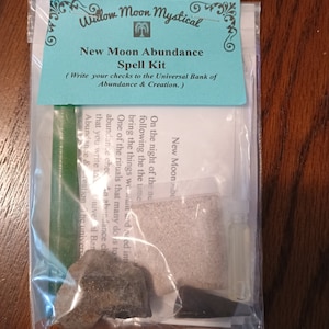 New Moon Abundance Check Ritual Kit - Etsy
