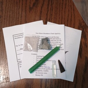 New Moon Abundance Check Ritual Kit - Etsy