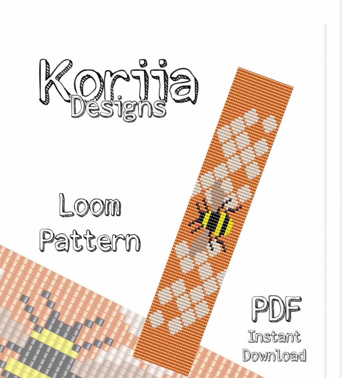 Bead Loom Pattern, Bee, Honey, Beading, Loom Bracelet Pattern, PDF ...