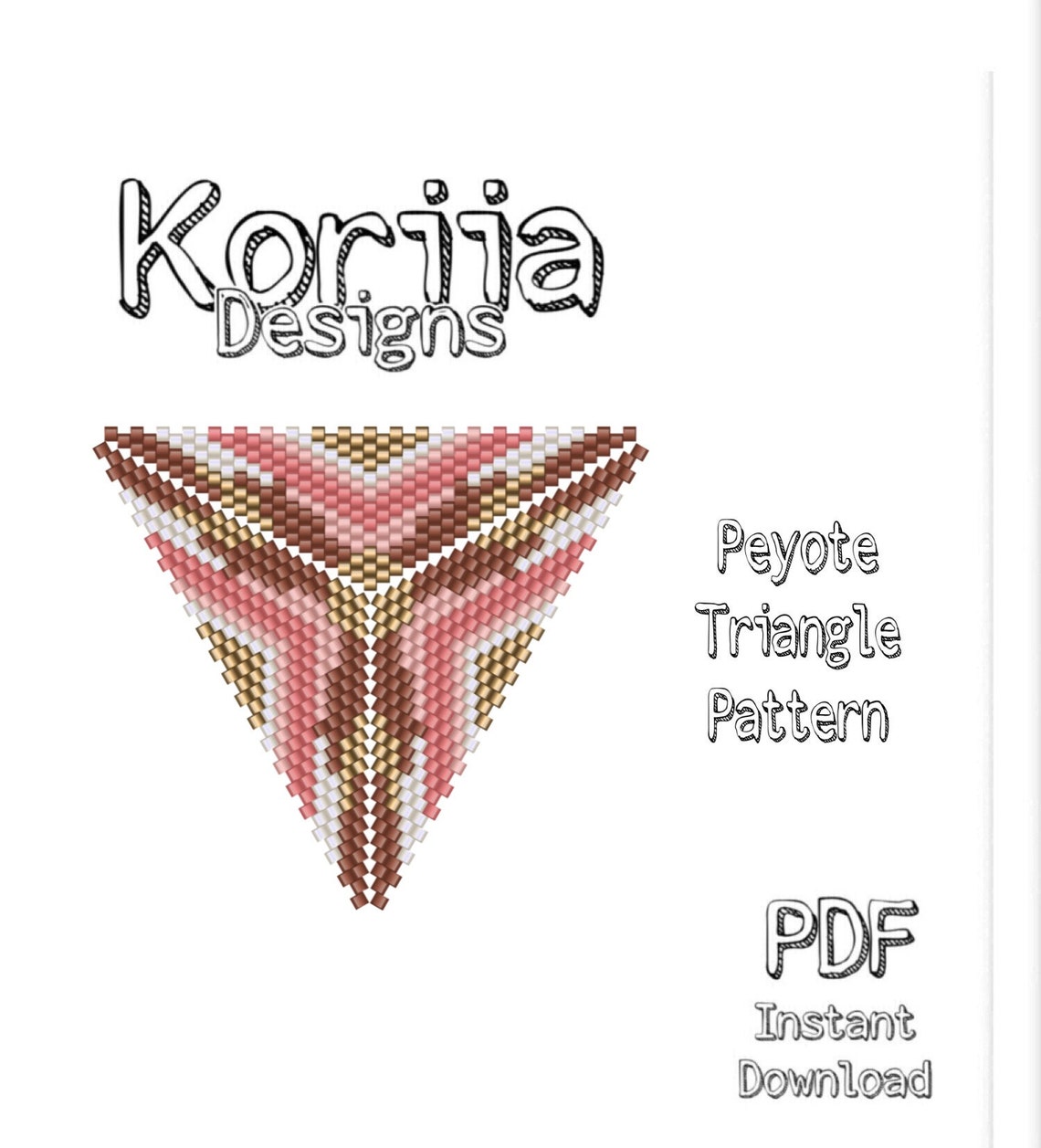 Peyote Triangle Pattern Peyote Stitch Pattern Pendant - Etsy