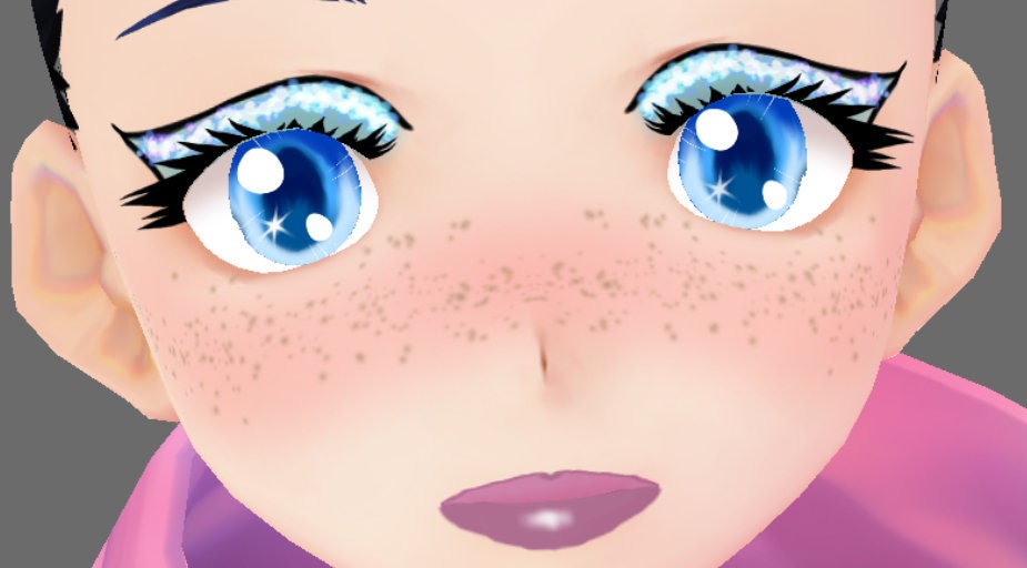 Vroid Makeup Layer: Blue Sparkle - Etsy