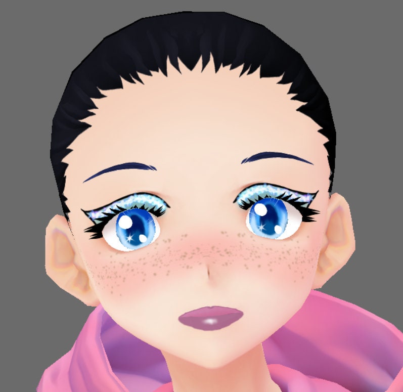 Vroid Makeup Layer: Blue Sparkle - Etsy