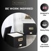 BLU MONACO File Boxes for Hanging Files With Lid: Black Document ...