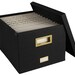 BLU MONACO File Boxes for Hanging Files With Lid: Black Document ...