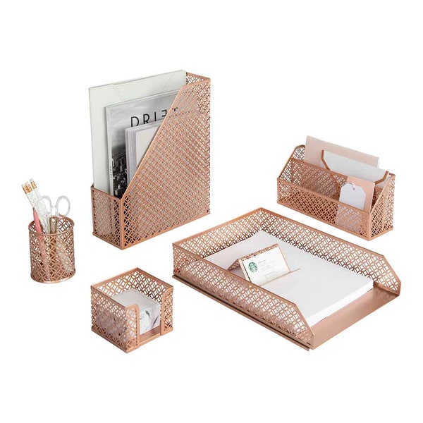 Rose Gold Desk Accessories - Etsy