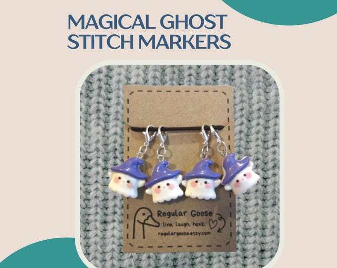Magical Wizard Ghost Stitch Markers (set of 4) - Etsy
