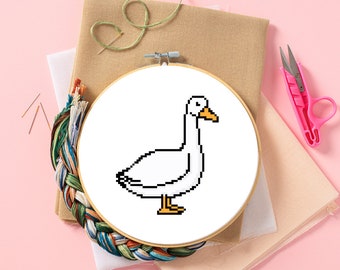 Cross Stitch Pattern Counted "goose Bumps" Geese Pink Chart ~ PDF ...