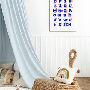 ABC Poster Kinderzimmer | Alphabet Poster Auf Deutsch | Lernposter Für ...