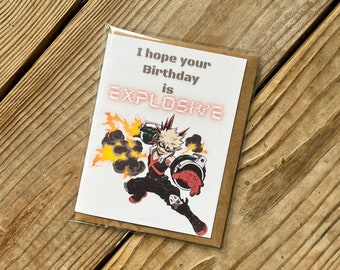 My Hero Academia Birthday Card - Etsy