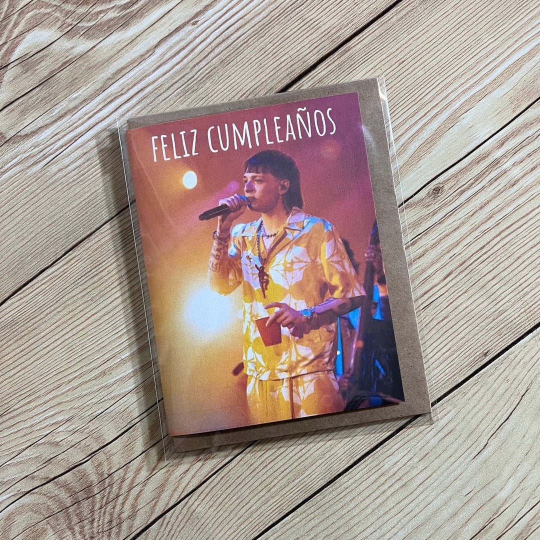 Peso Pluma Birthday Card "feliz Cumpleanos" - Etsy