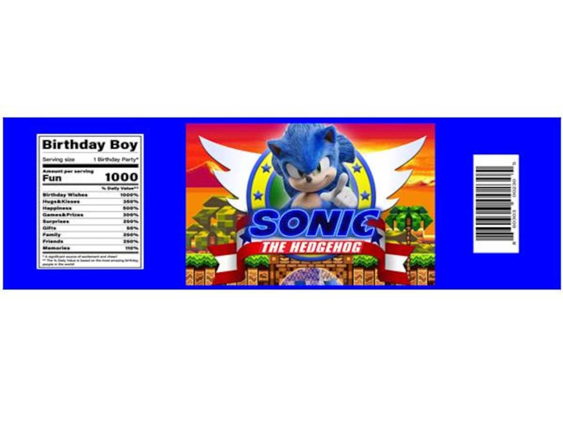 Sonic * Sonic Pringles Label * Sonic Birthday Label * Sonic Birthday ...