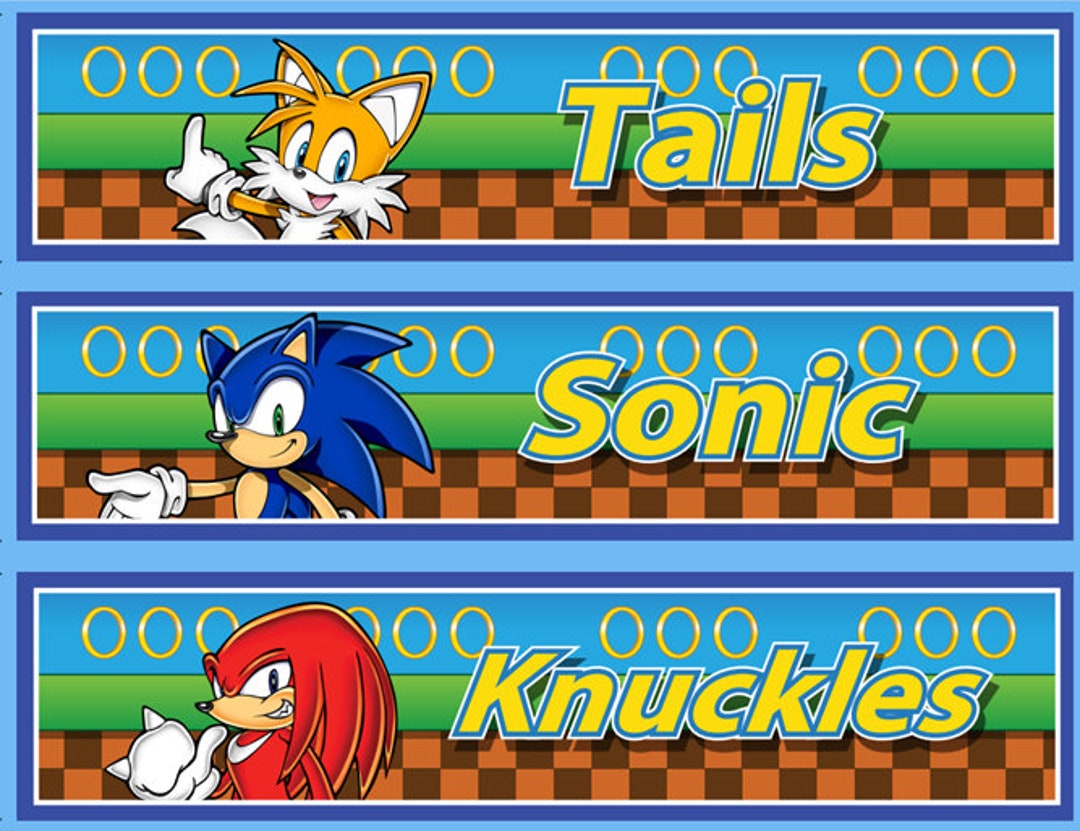 Sonic Water Bottle Label * Sonic Party Label * Sonic Birthday * Sonic ...