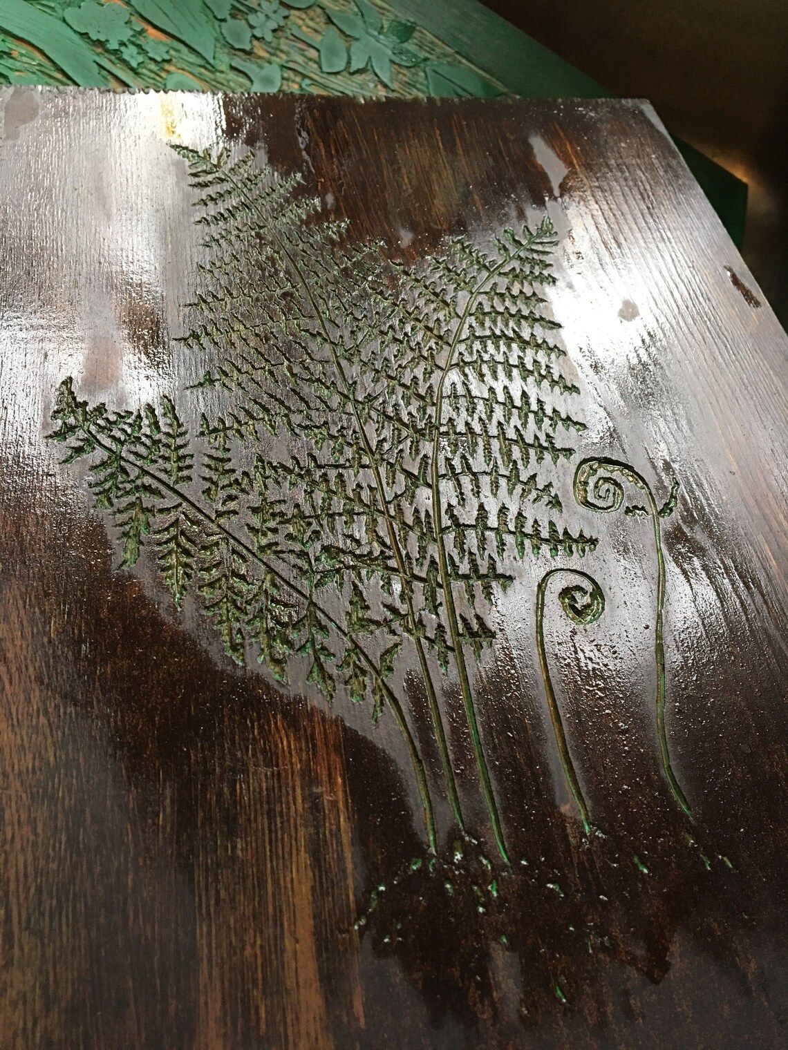 Woodcut Print: Sweet Fern in Black & White - Etsy