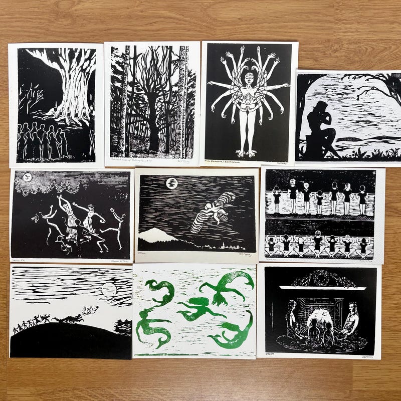 Woodcut Magic - Etsy