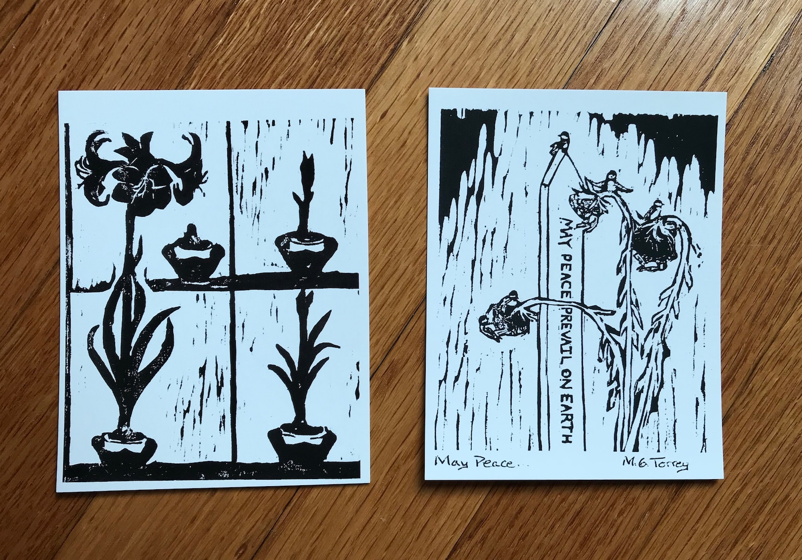 10 Postcards of Garden Images From Woodcuts by Vermont Artist Margot ...