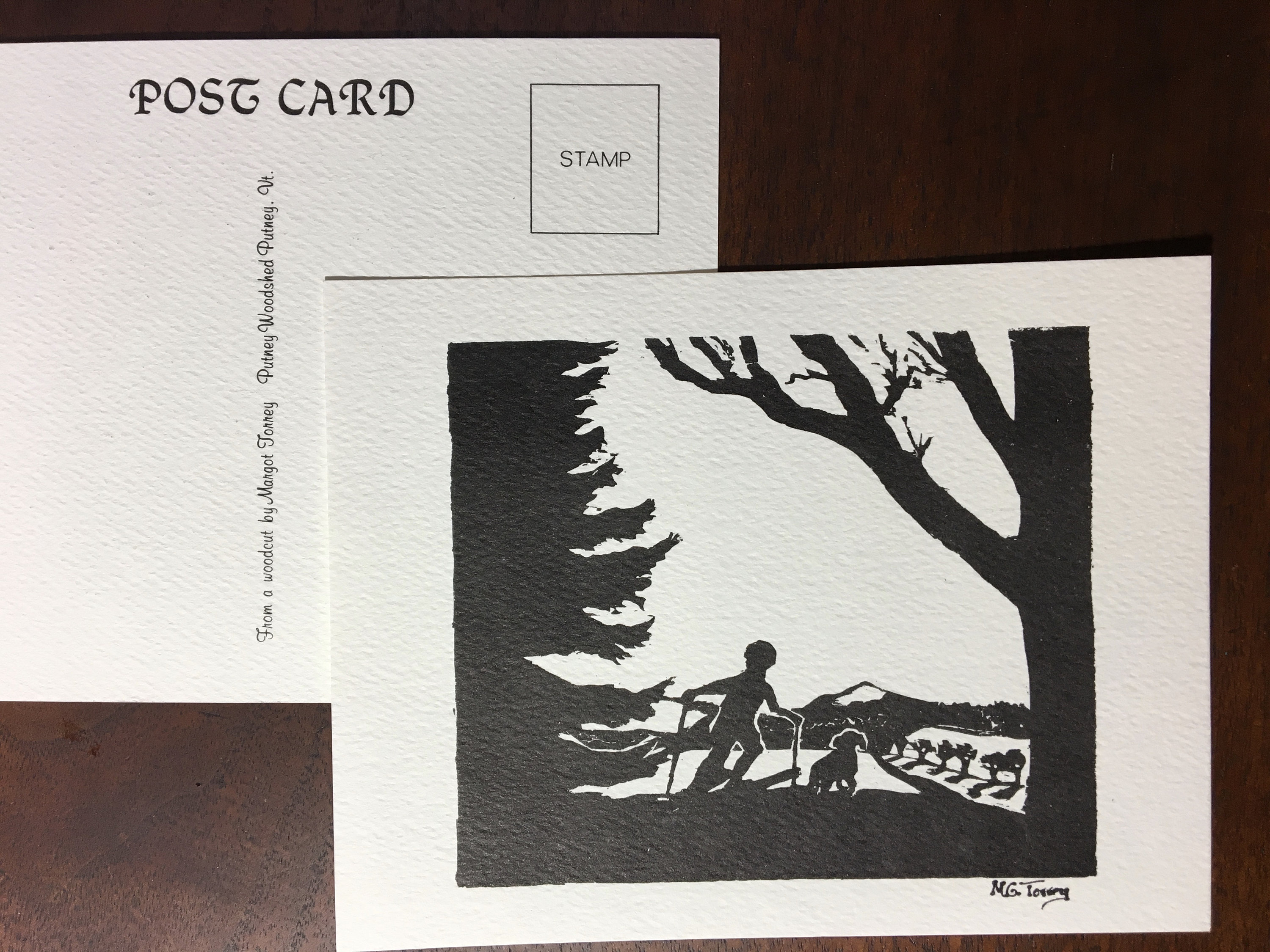 Set of 10 Art Postcards of a Cross Country Skier With a Dog - Etsy