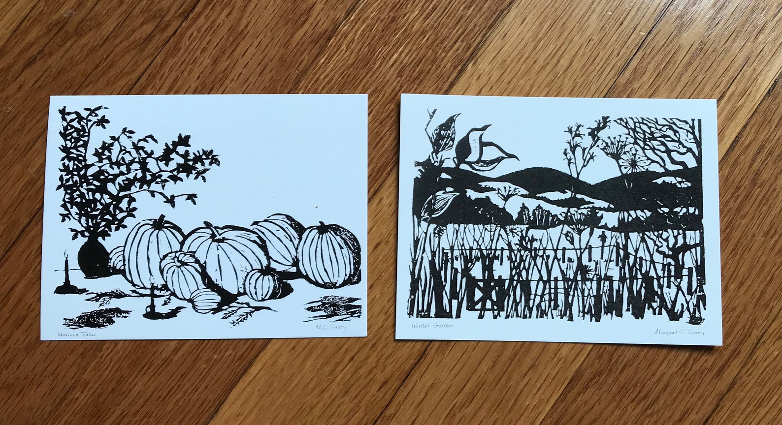 10 Postcards of Garden Images From Woodcuts by Vermont Artist Margot ...