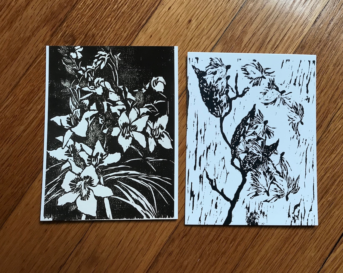 10 Postcards of Garden Images From Woodcuts by Vermont Artist Margot ...