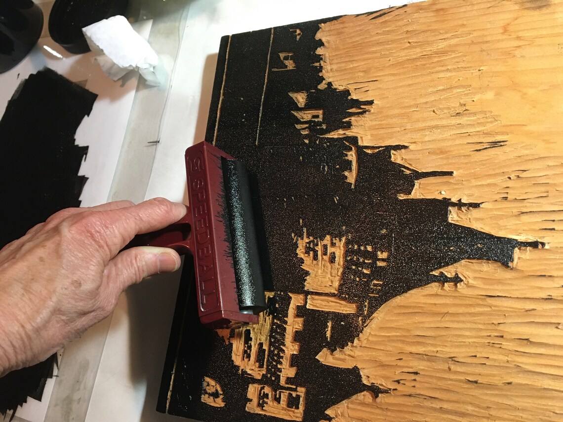 Woodcut Print of Castle in Loire Valley France by Vermont - Etsy