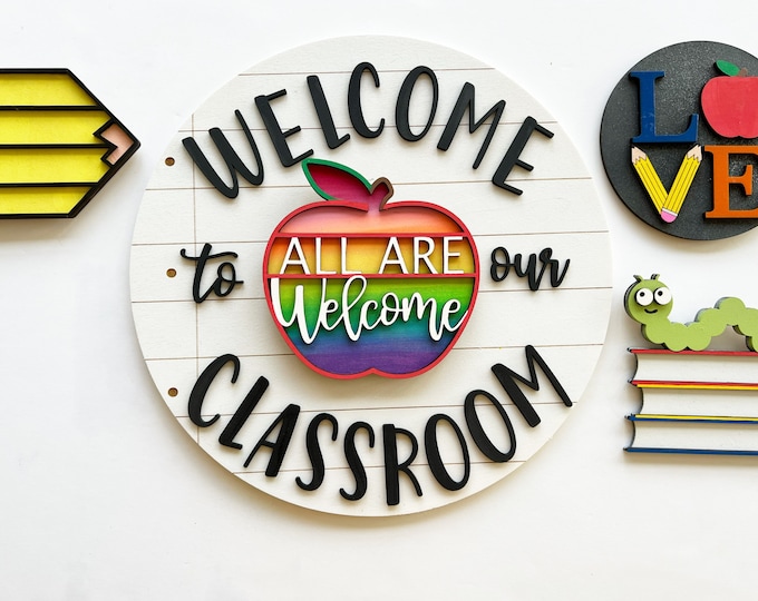 Interchangeable Welcome to Our Classroom Sign - Etsy