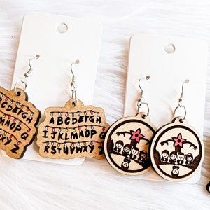 Stranger Things Inspired Earrings, Stranger Things Merch, Demogorgon ...