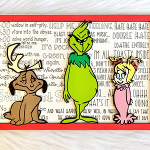 How the Grinch Stole Christmas Quote Layered Sign - Etsy