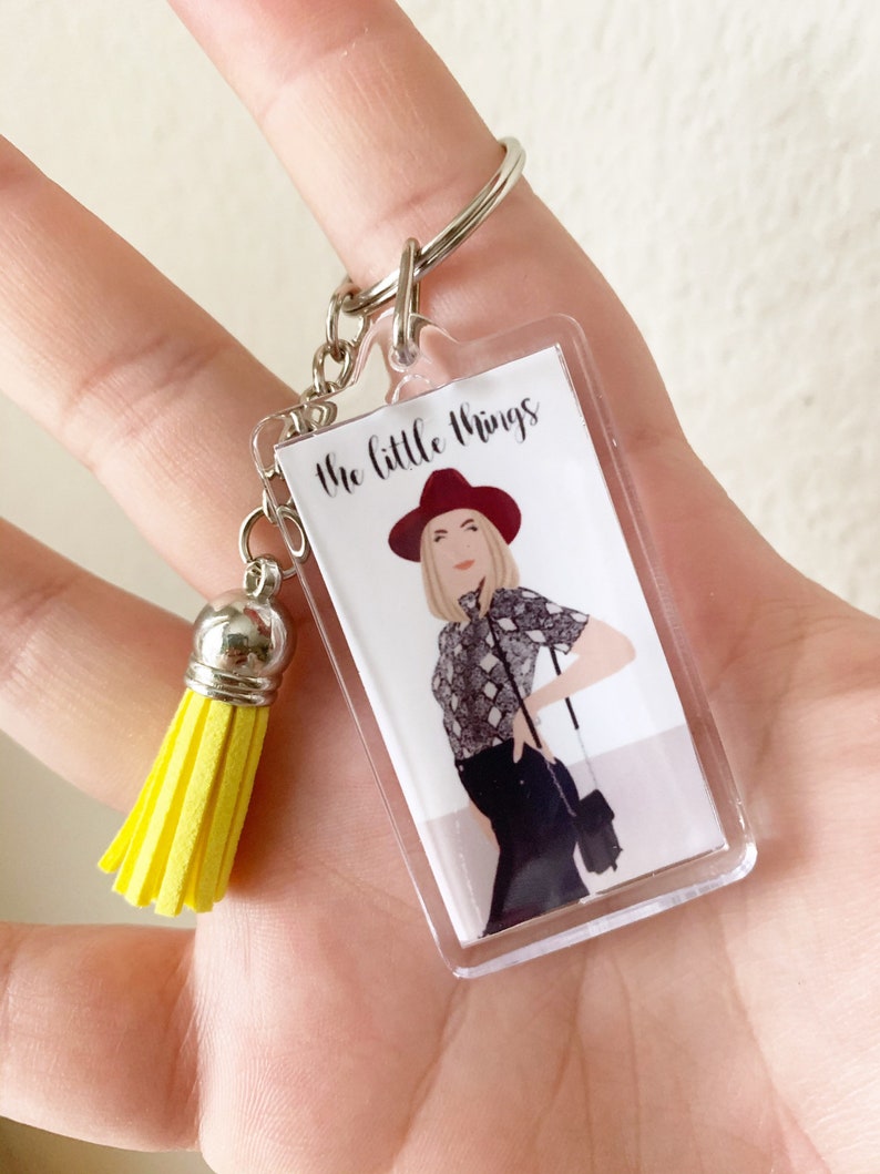 Custom Digital Portrait Keychain Keychain With Photo | Etsy