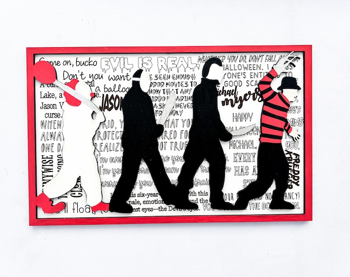 Evil is Real Horror Icons Silhouette Layered Sign | Halloween Horror ...