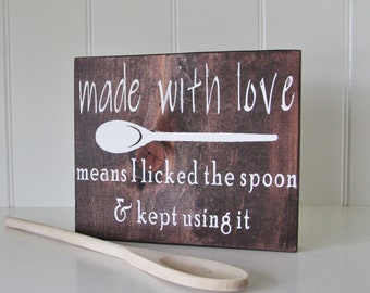 Made With Love Sign | Etsy