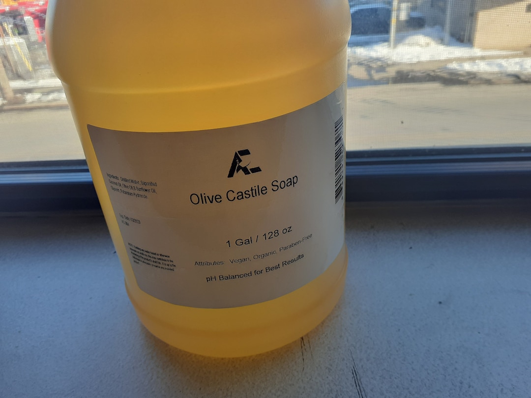 Organic Liquid Castile Soap Unscented 1 Gallon (128 Oz) Size - Etsy