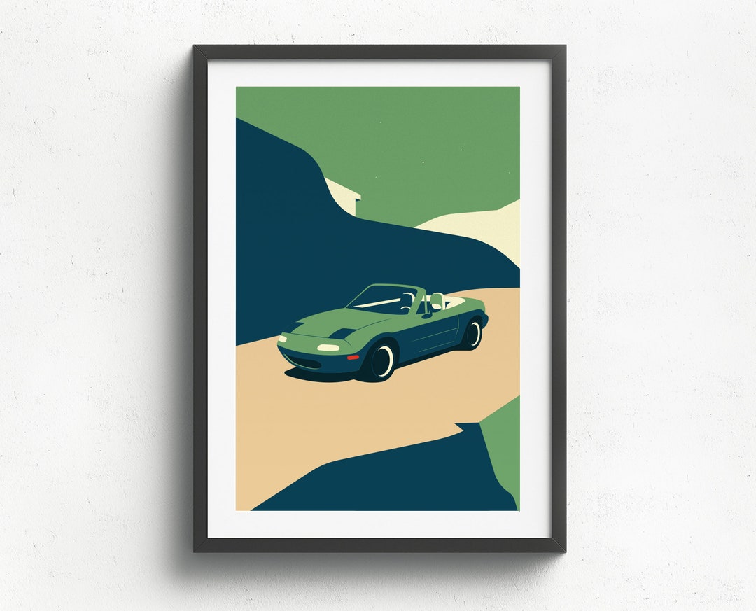 Mazda Mx 5 Miata 1990 Printed on Natural White Matte Fine Art Paper ...