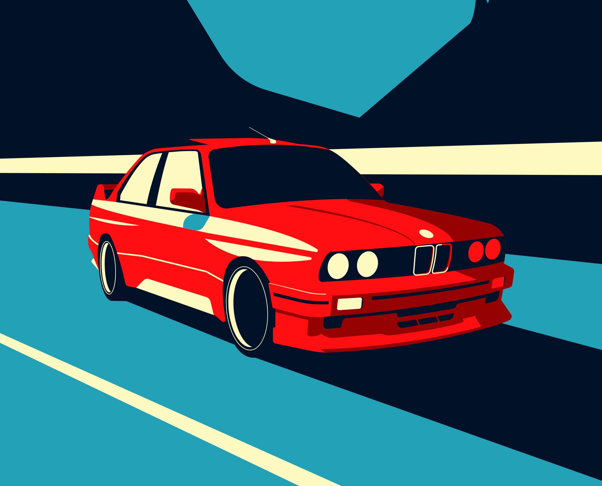 BMW E30 Printed on Natural White Matte Fine Art Paper Gift - Etsy UK