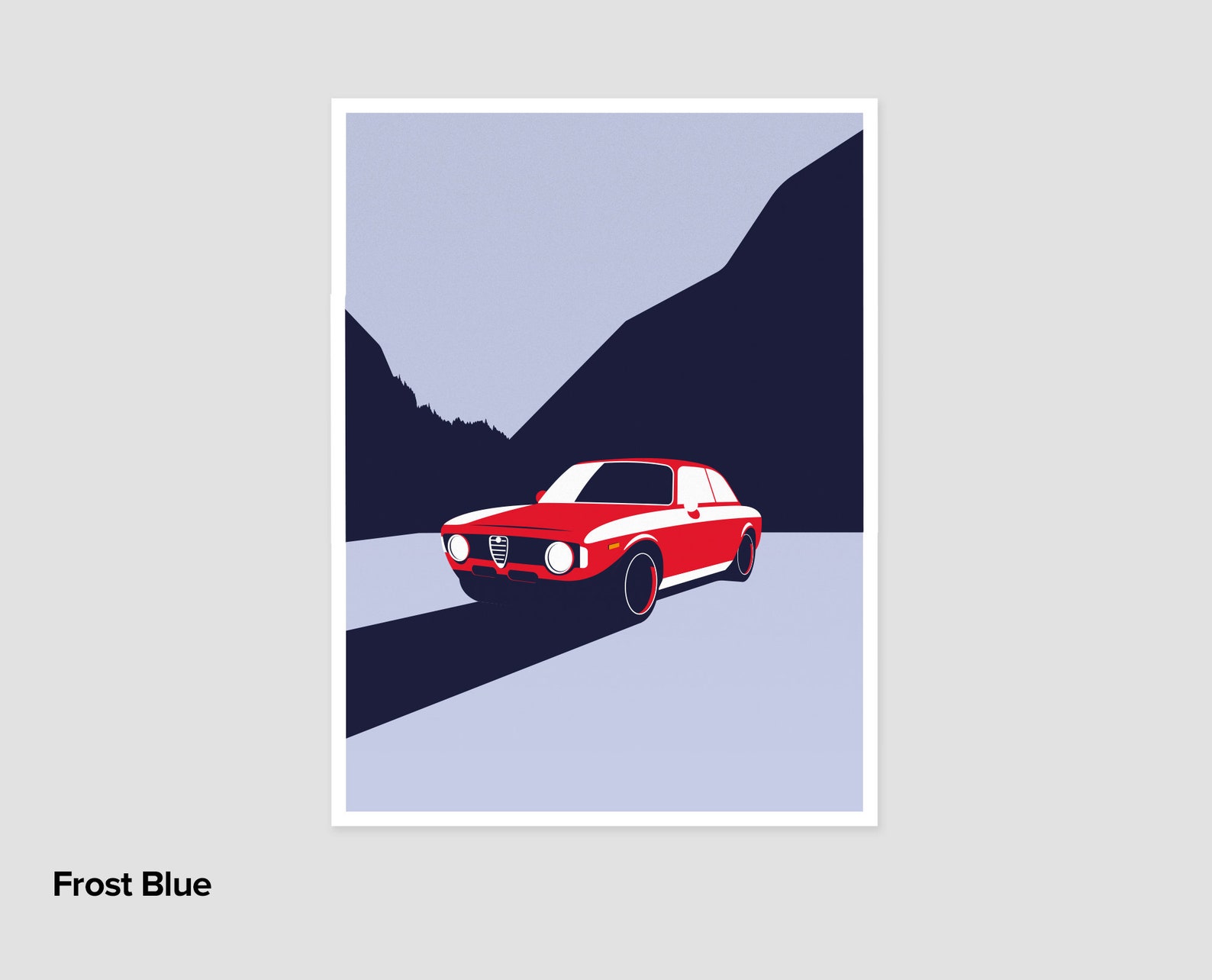 Alfa Romeo Giulia Printed on Natural White Matte Fine Art | Etsy