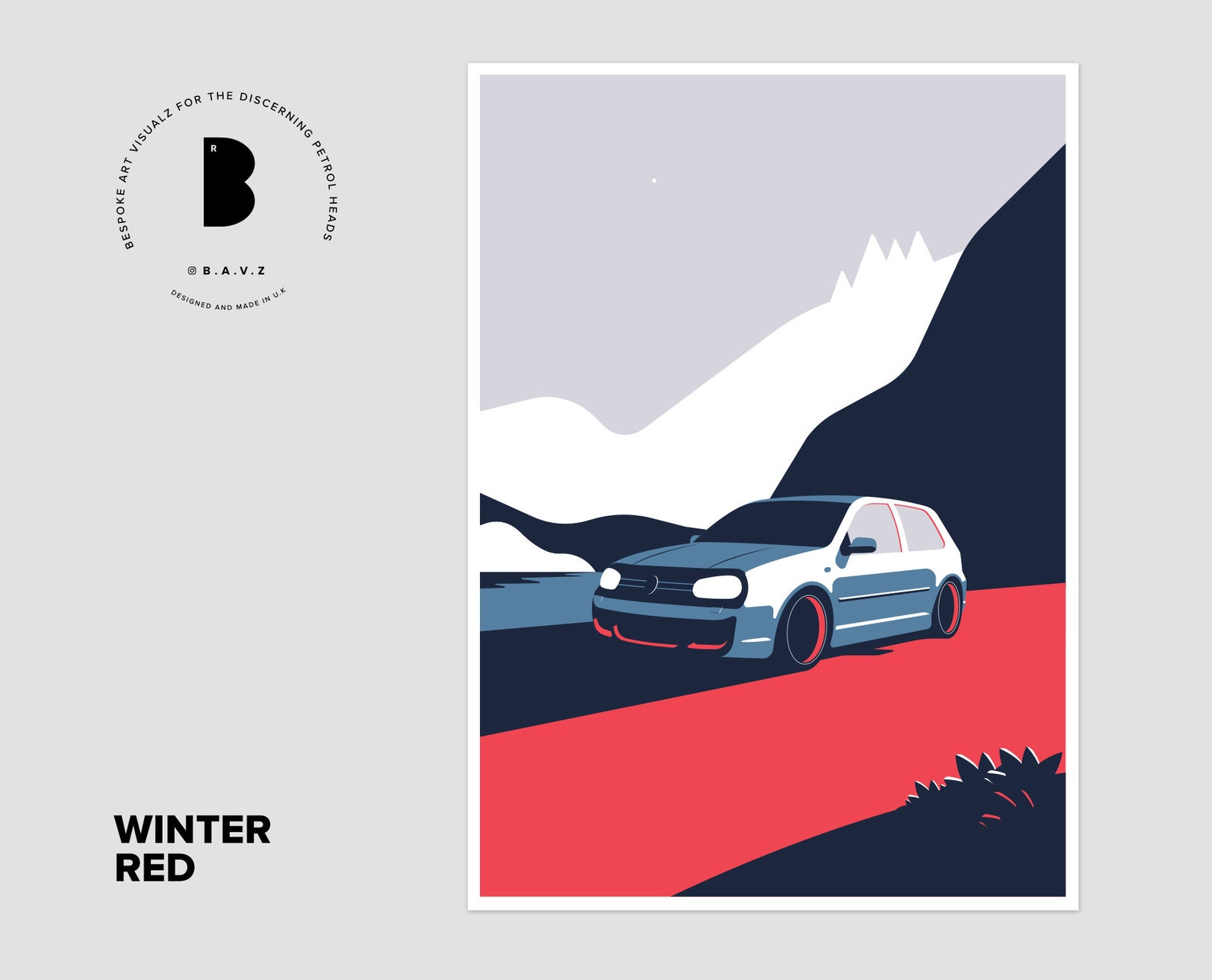 VW Golf Mk4 Printed on Natural White Matte Fine Art Paper | Etsy UK