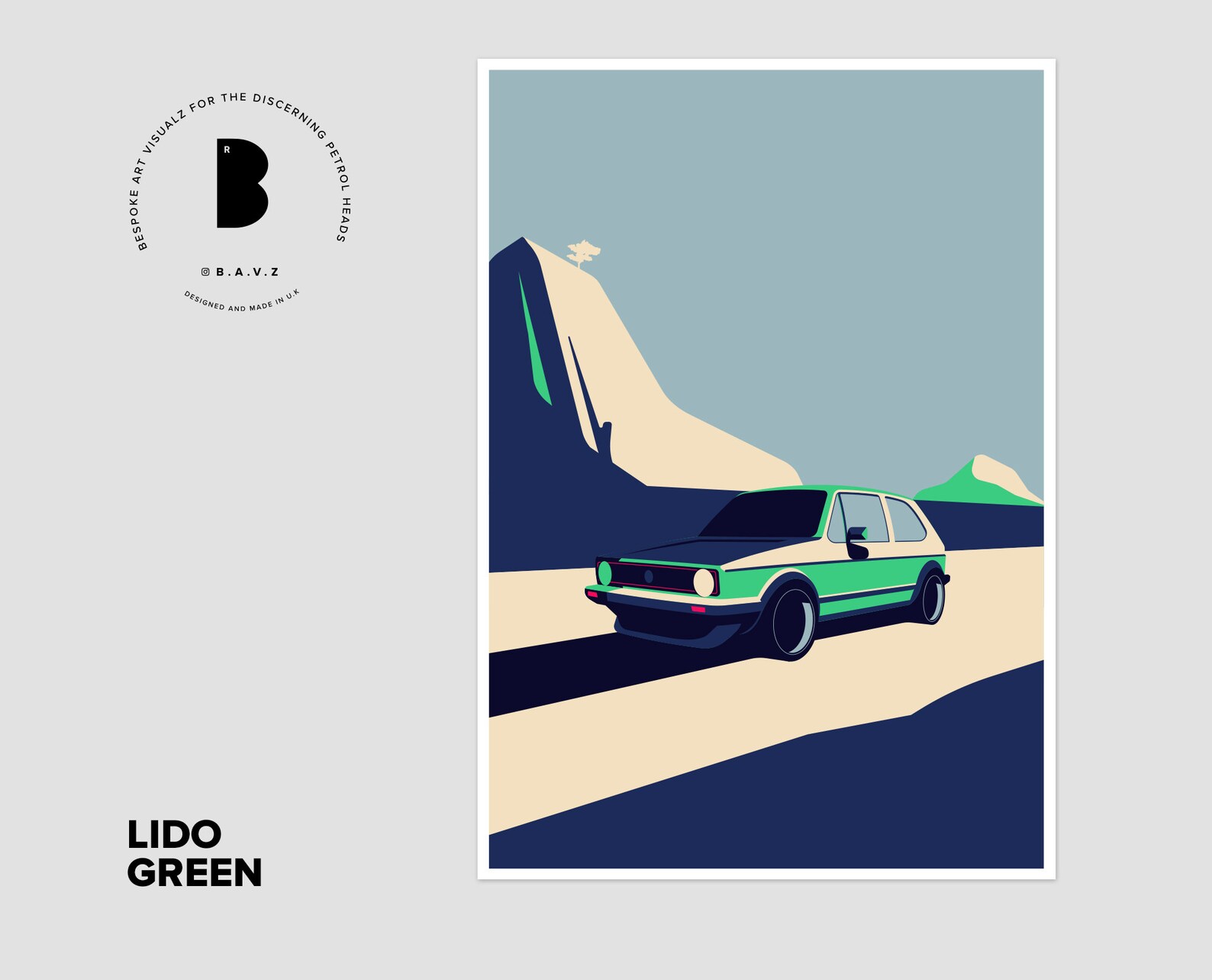 VW Golf Mk1 printed on natural white matte fine art paper | Etsy