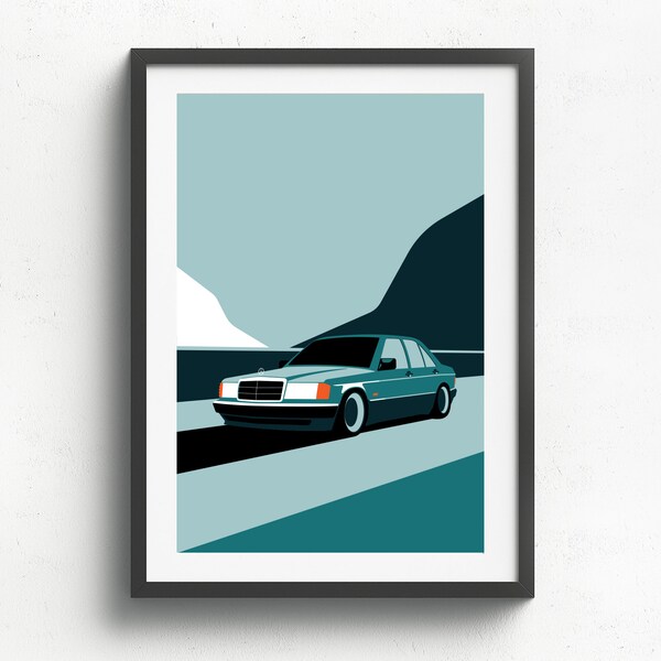 Mercedes 190e Poster - Etsy
