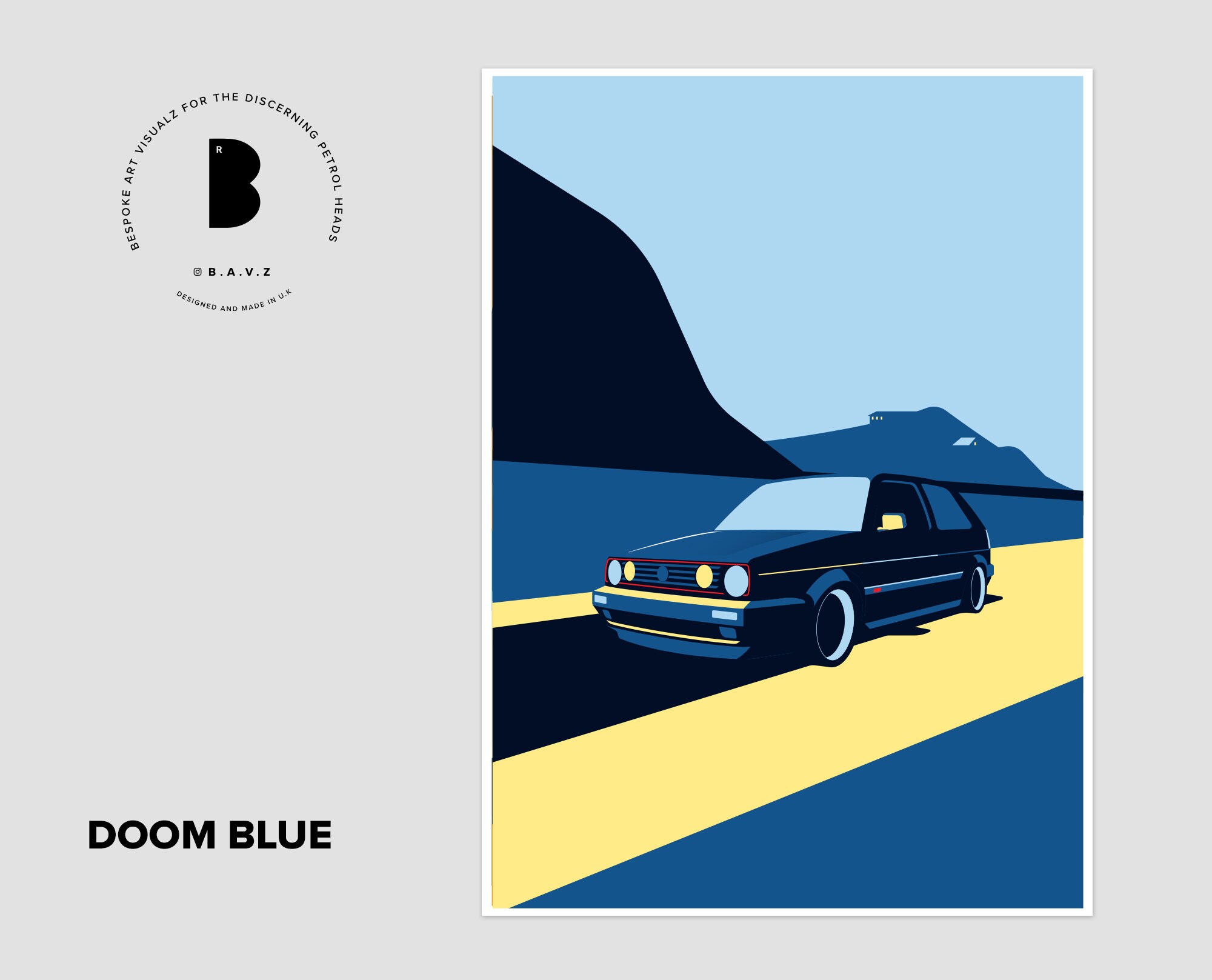 VW Golf Mk2 Gti Printed on Natural White Matte Fine Art Paper - Etsy Canada