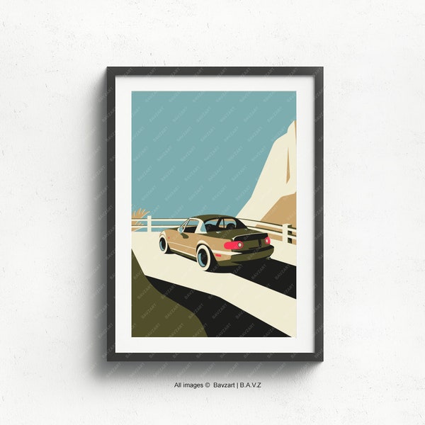 Vintage Miata Poster - Etsy