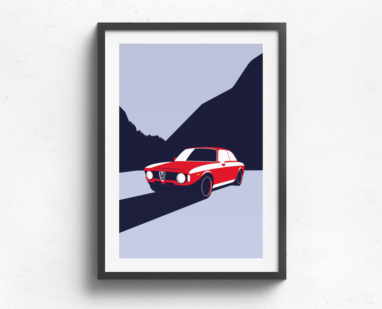 Alfa Romeo Giulia Printed on Natural White Matte Fine Art | Etsy