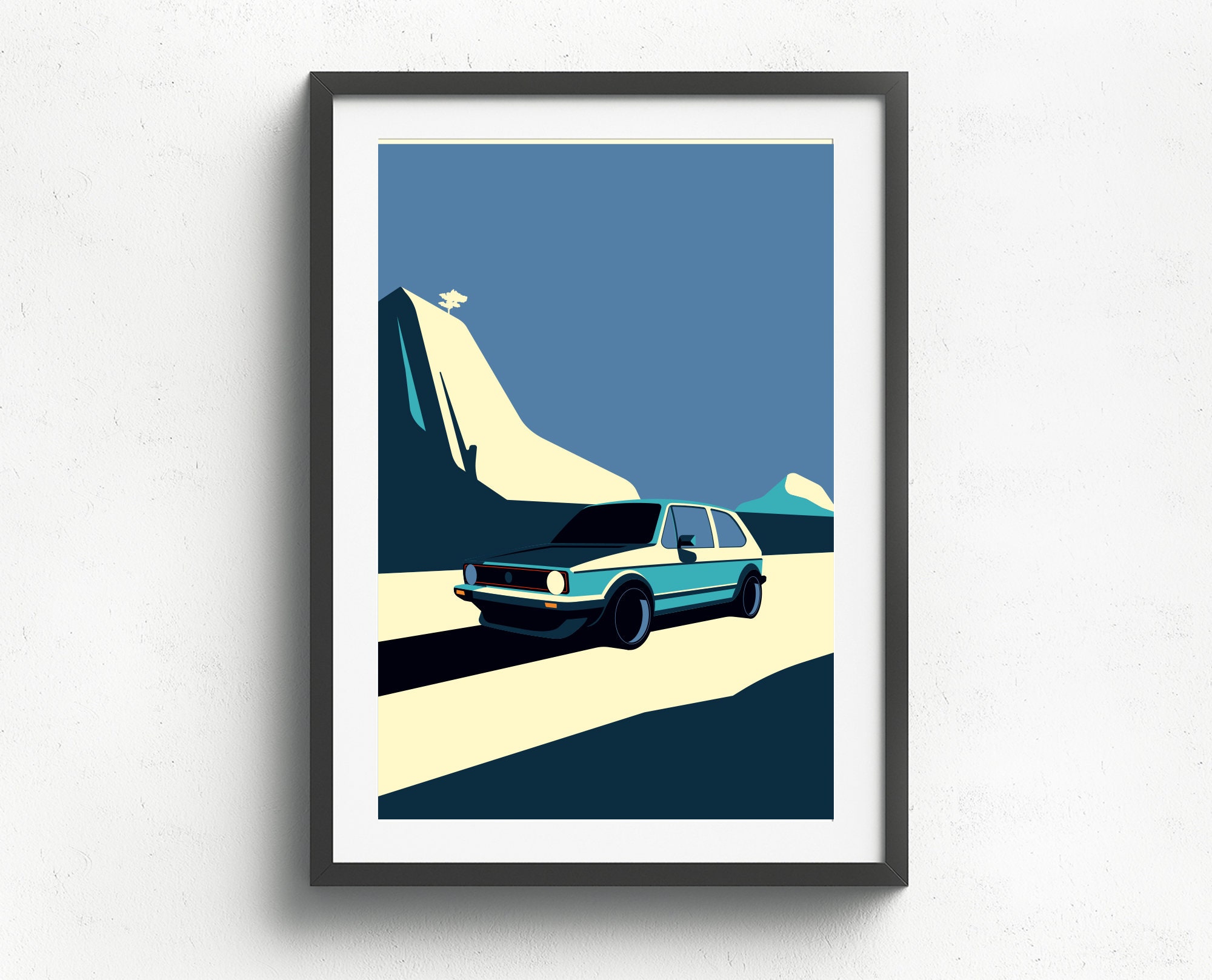 VW Golf Mk1 Printed on Natural White Matte Fine Art Paper - Etsy UK